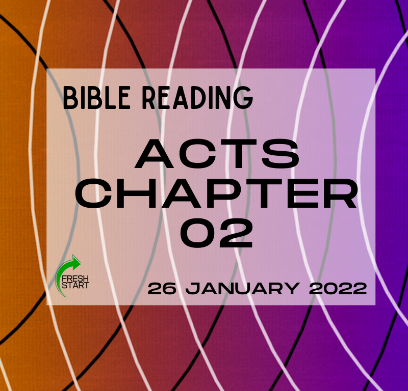 January 26, 2022 Bible Reading - FRESH START FELLOWSHIP